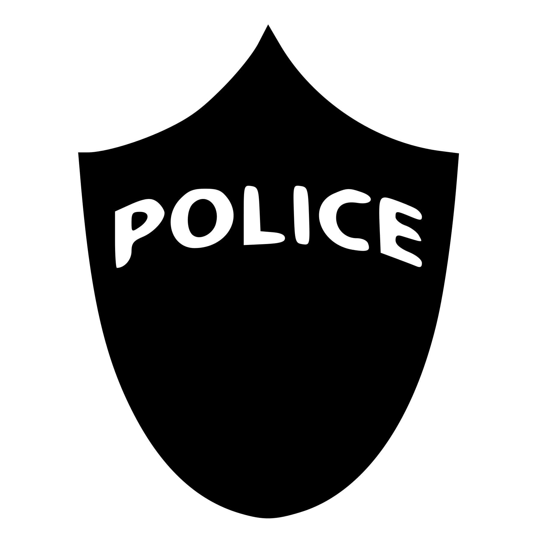 Police Shield Rubber Stamp Mounted Wood Block Art Stamp | Etsy