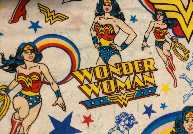 Camelot Fabrics Wonder Woman Out of Print Cotton Flannel by the 1/2 ...