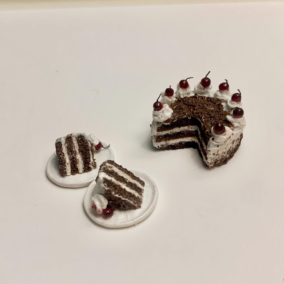 1:12 Scale Black Forrest Cake - Etsy