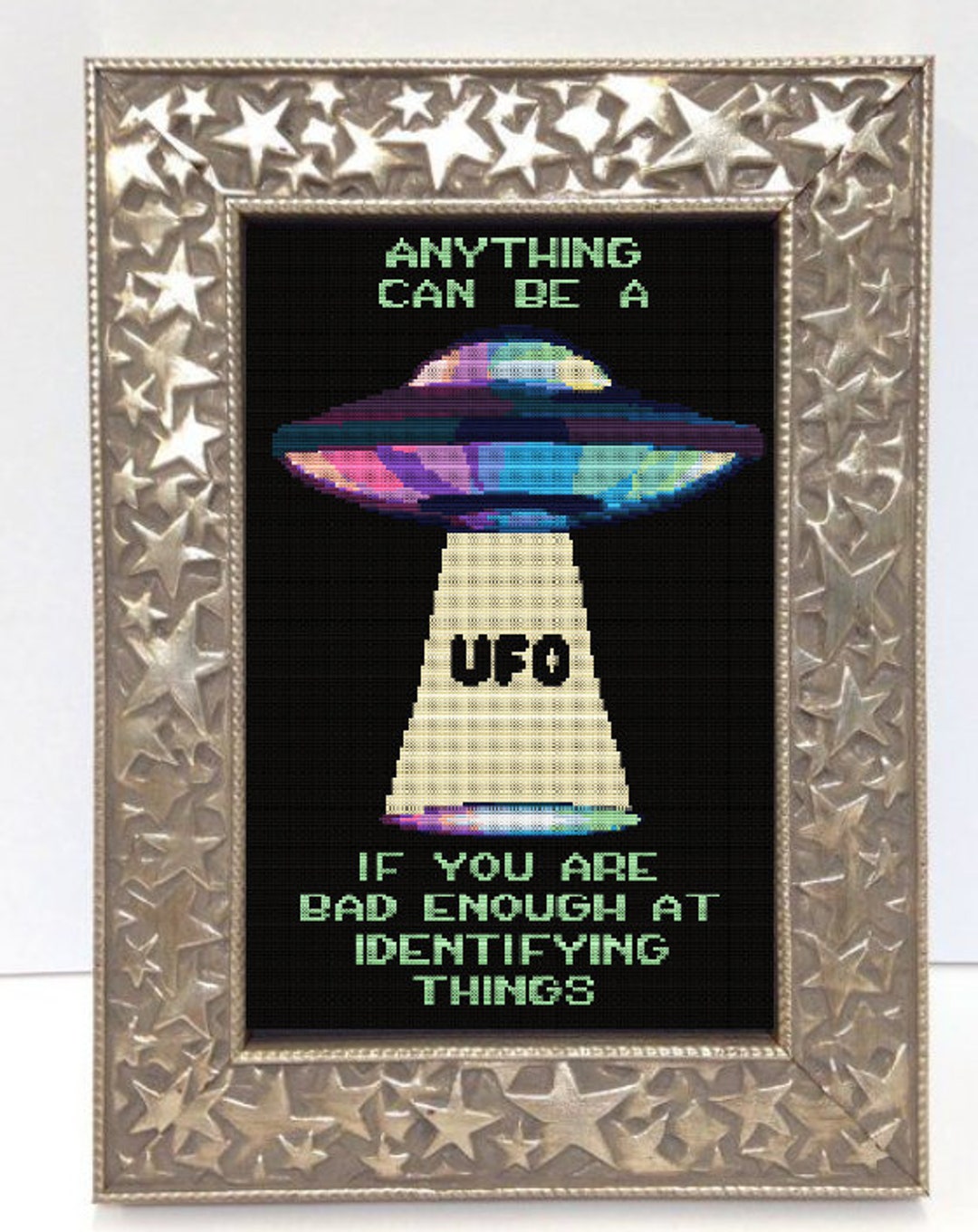 UFO Cross Stitch Pattern DIGITAL DOWNLOAD - Etsy