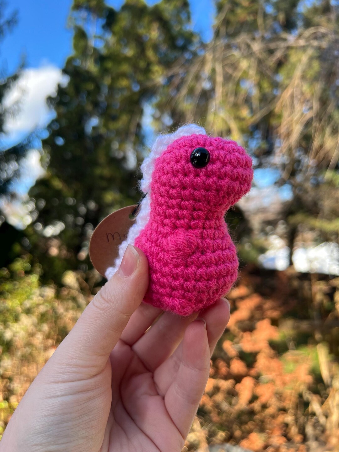 Hot Pink Baby T Rex - Crochet Handmade Dinosaur Plush Figure - Etsy