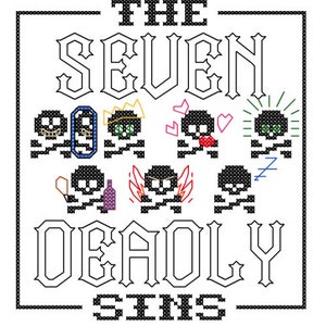 Seven Deadly Sins - Cross Stitch Pattern - DIGITAL DOWNLOAD - Etsy