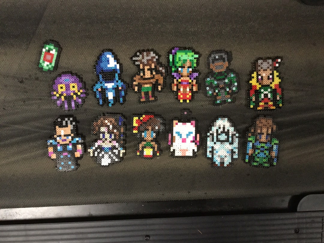 FINAL FANTASY Vi 6 13 Melt Perler Bead Figure Lot Super Nintendo Video ...