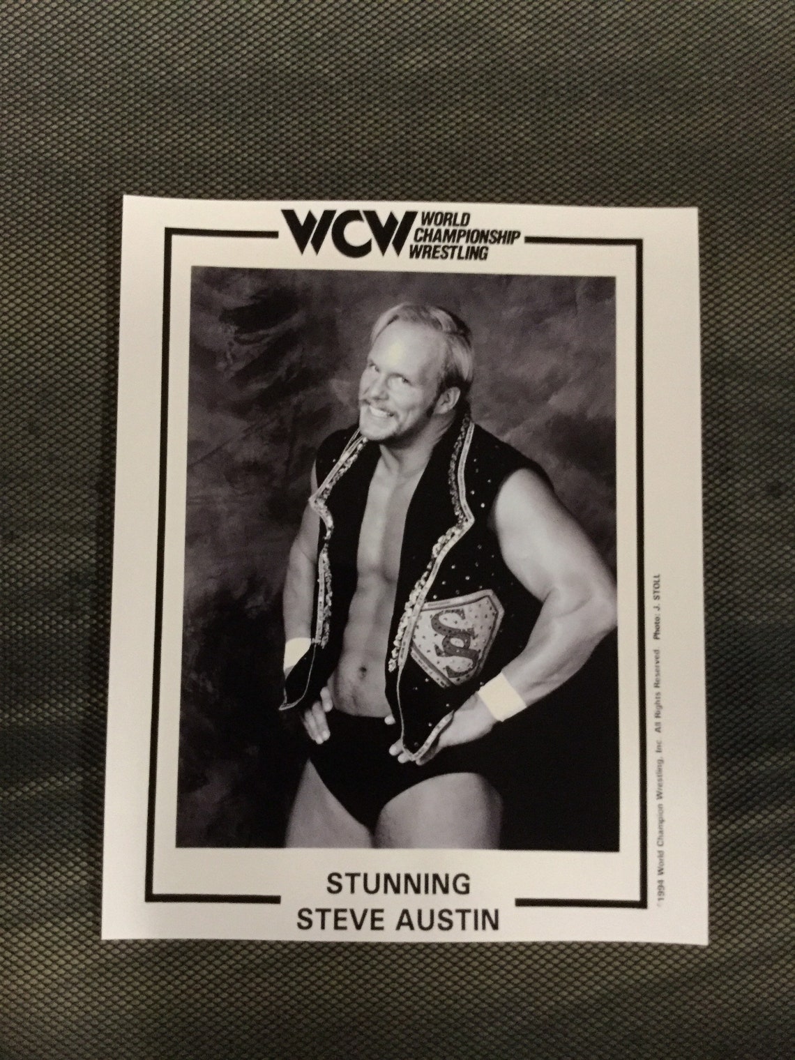 Wcw Wrestling Stunning Steve Austin Promo Style Art Print 8x10 Photo ...