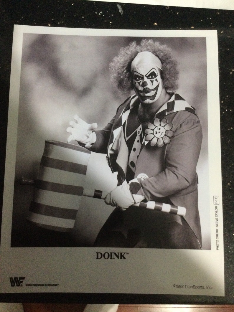 Evil DOINK the Clown Wwf Wwe Wrestling Art Print Design 8x10 - Etsy Canada
