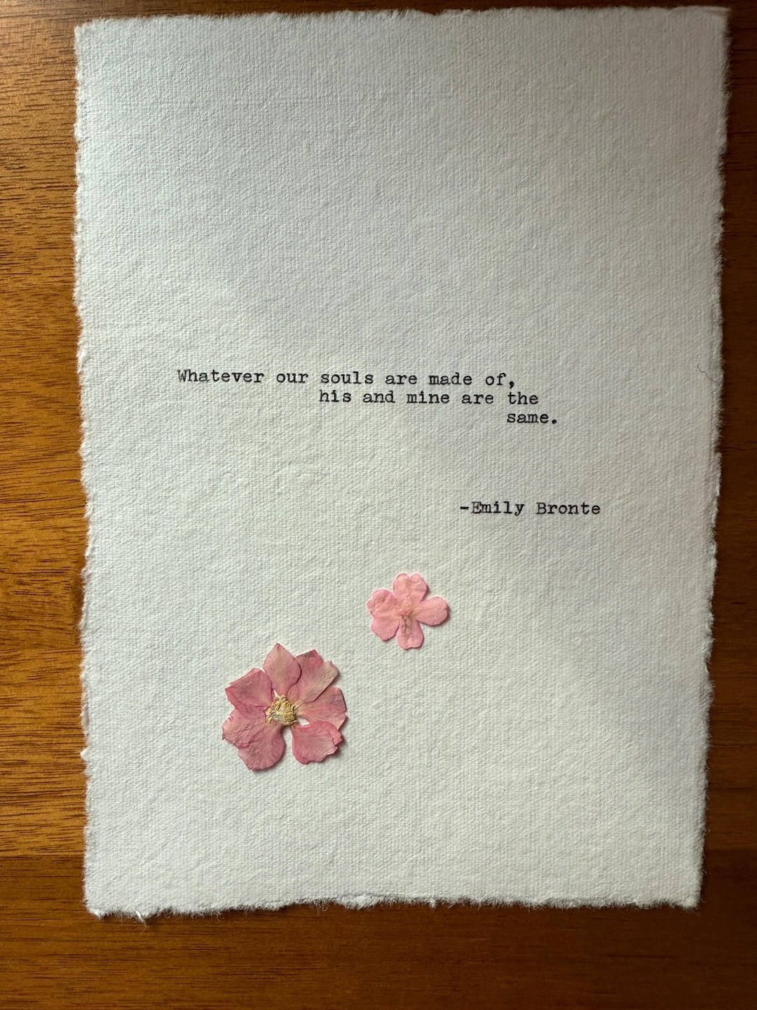 Whatever Our Souls Are Made Of, Emily Brontë - Custom Typewriter Poem ...
