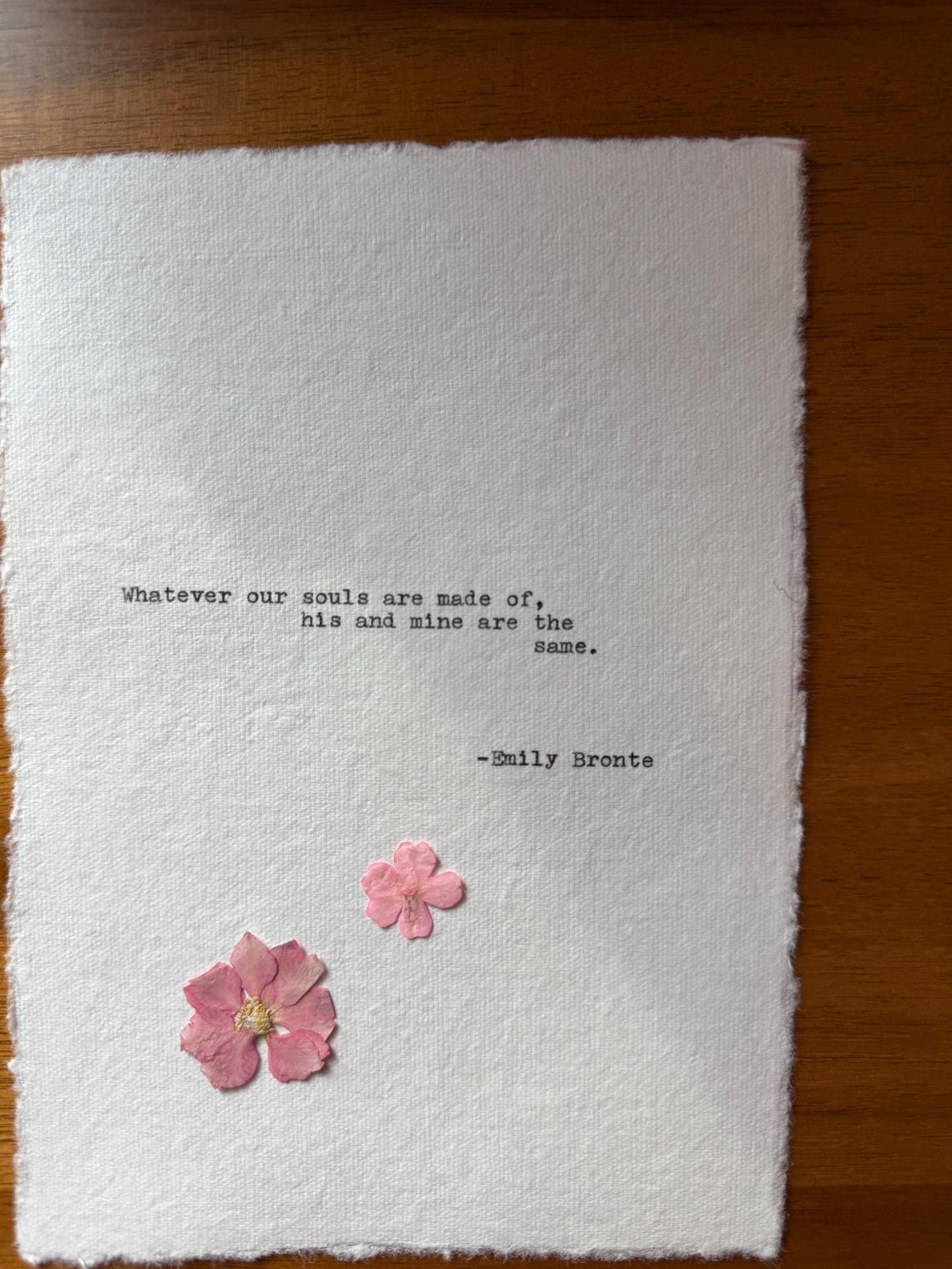 Whatever Our Souls Are Made Of, Emily Brontë - Custom Typewriter Poem ...