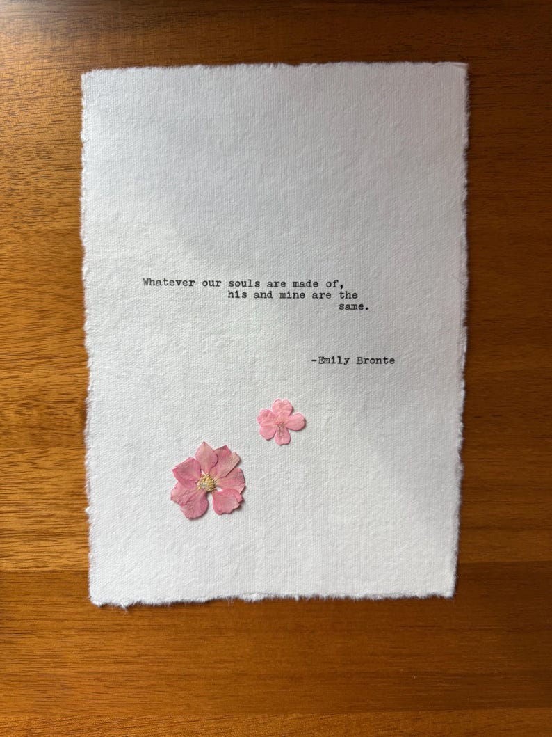 Whatever Our Souls Are Made Of, Emily Brontë - Custom Typewriter Poem ...