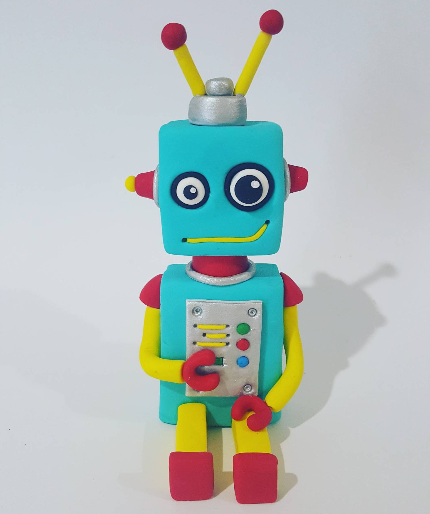 Robot Fondant Cake Topper | Etsy