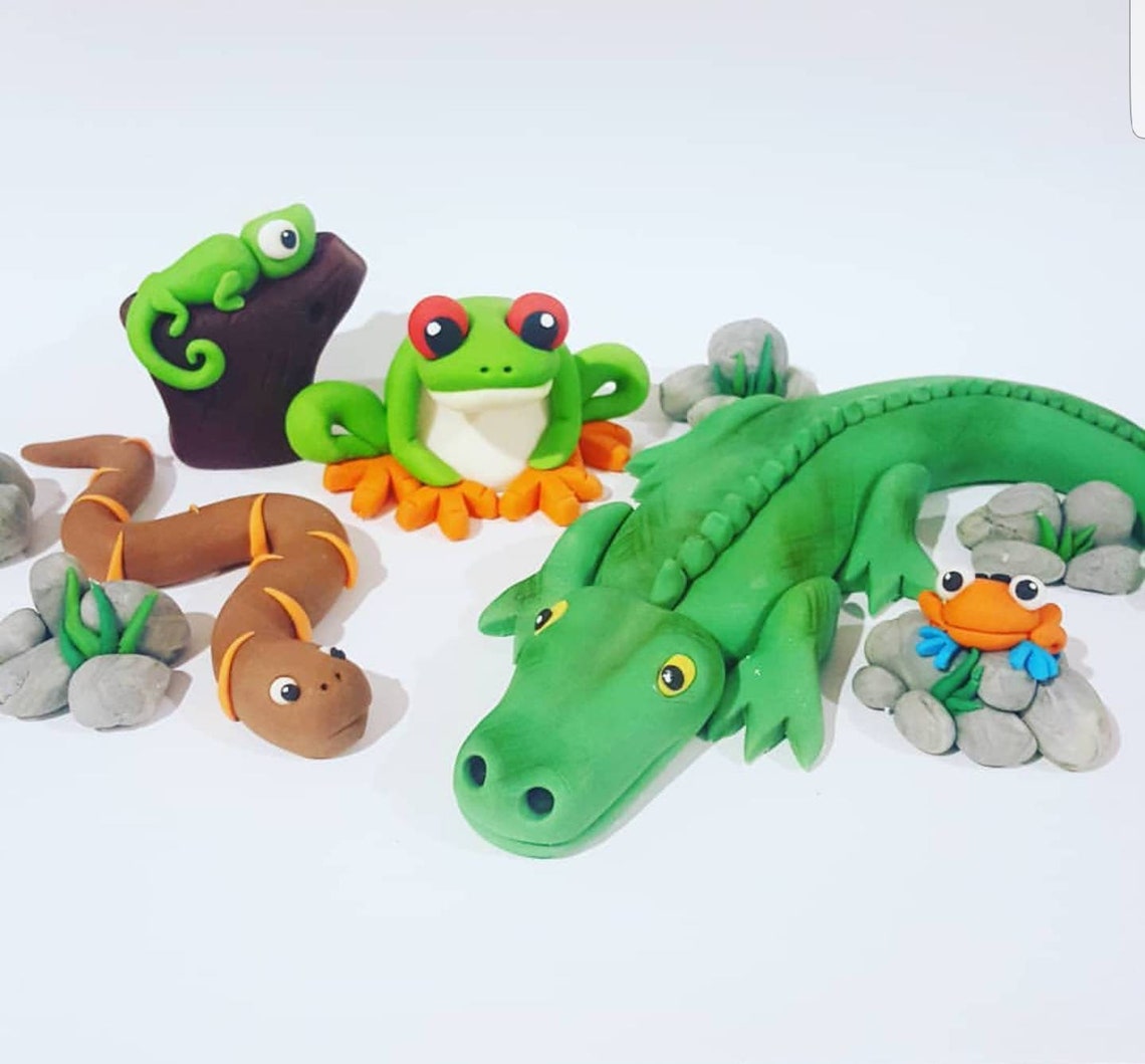 Reptile Cake Topper Set - Etsy Australia