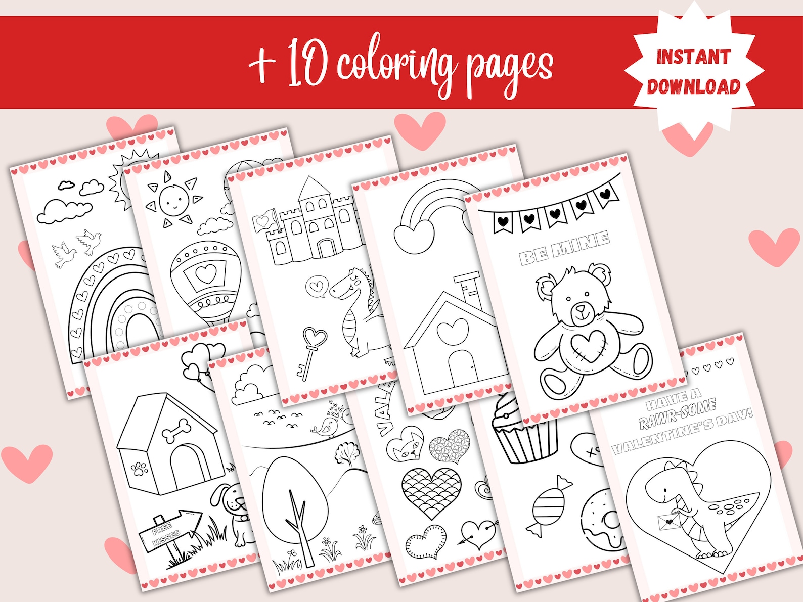 Valentines Day Activity Bundle Printable Activities for Kids Valentines ...