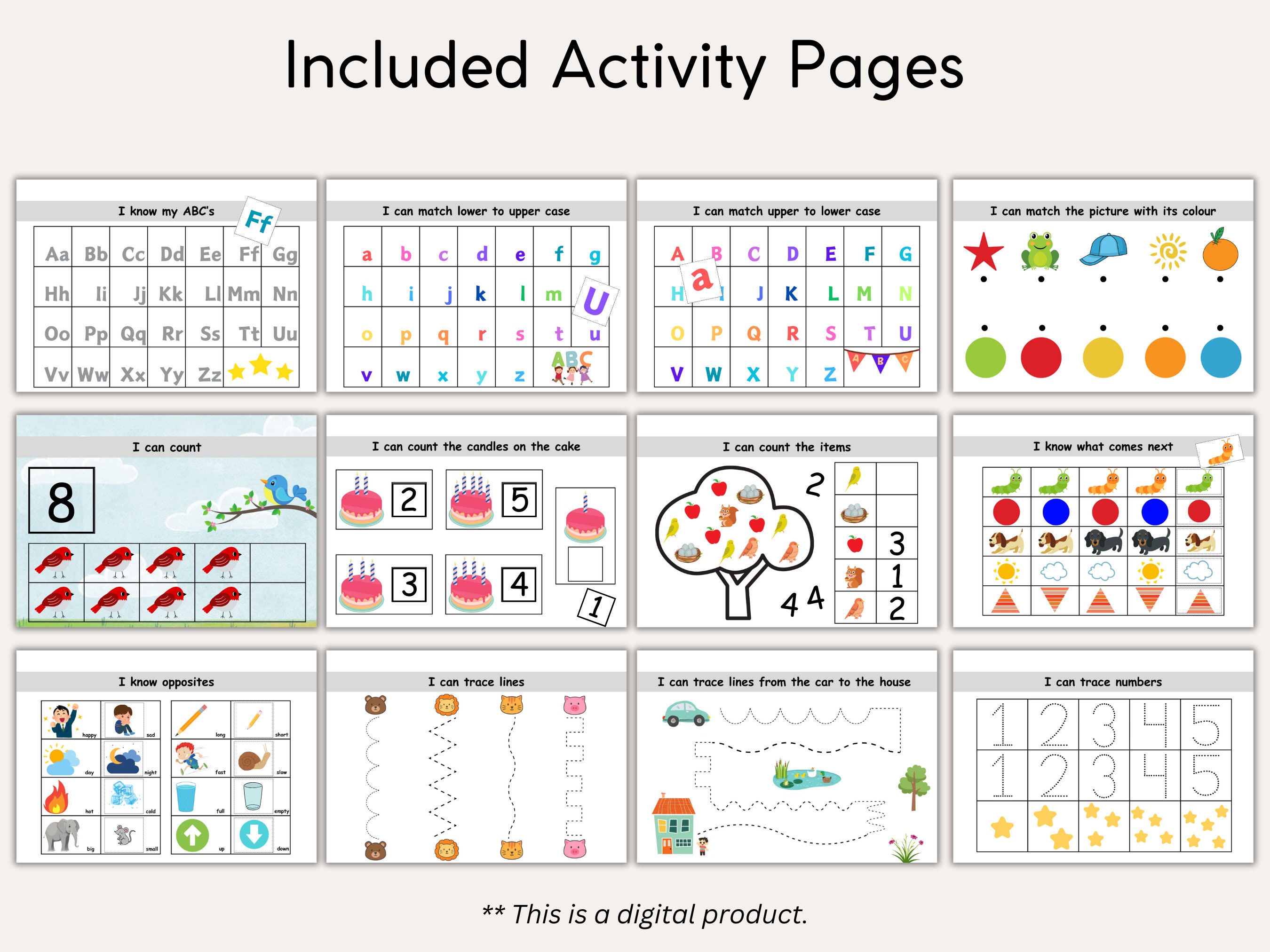 Toddler Busy Book Printable Montessori Learning Quiet Book Toddler ...