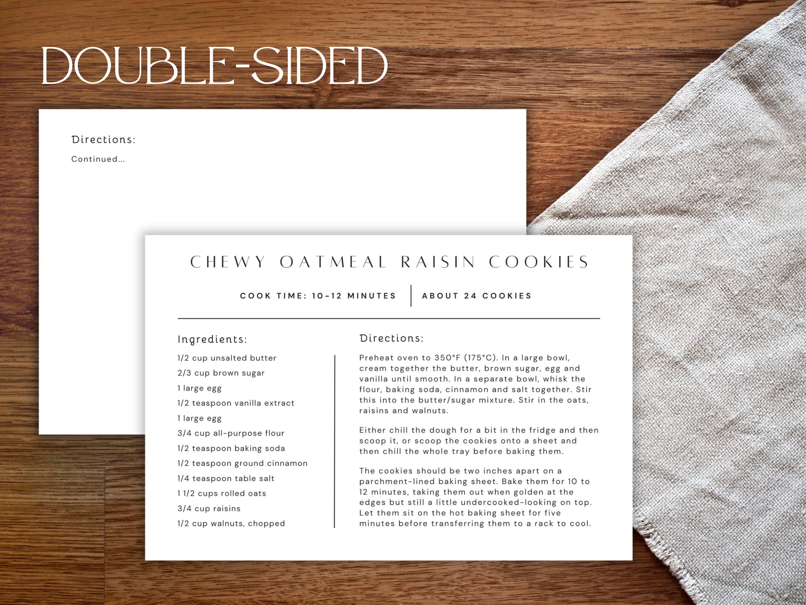 Editable Recipe Card Recipe Card Template DIY Recipe Card - Etsy