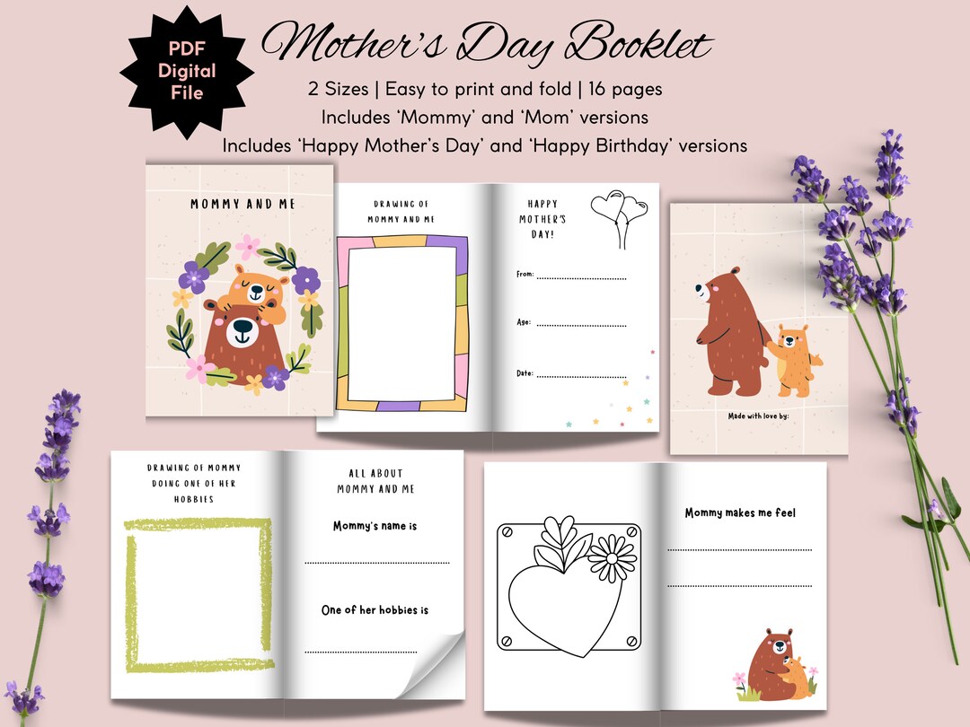 Mother's Day DIY Book | Gift for Mom From Kids | Mother's Birthday Gift ...