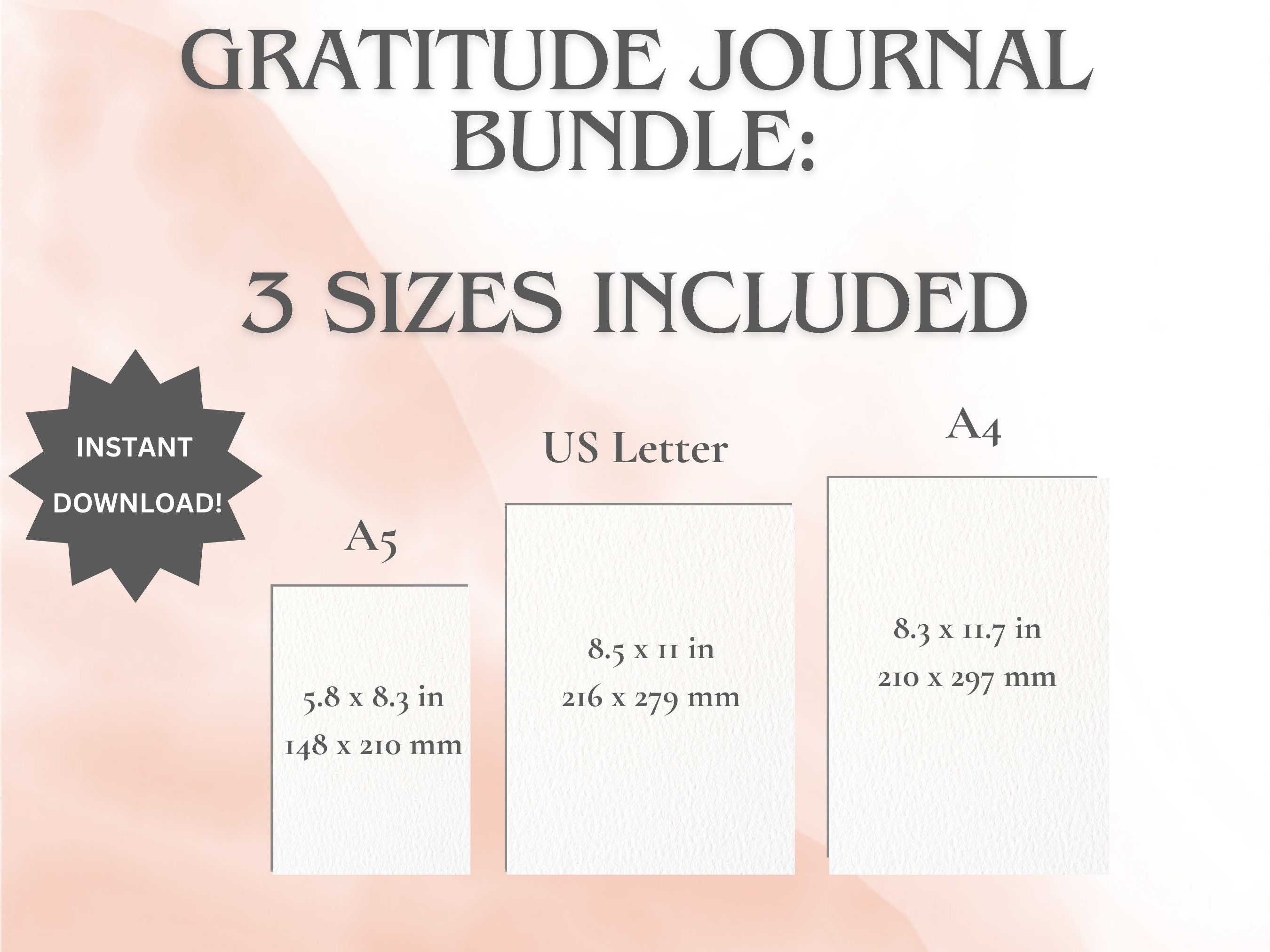 Digital Gratitude Journal | Printable Gratitude Journal Bundle ...