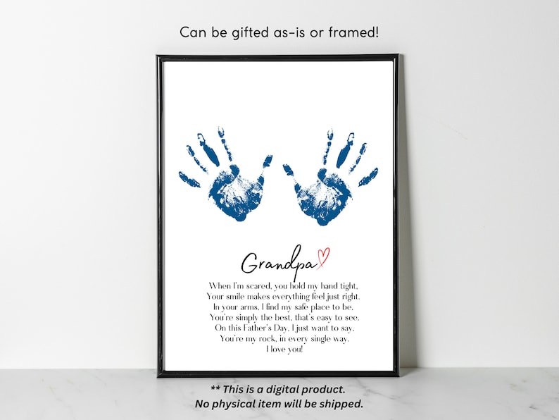 Father's Day Poem | Printable Gift | DIY Handprint Craft for Kids ...