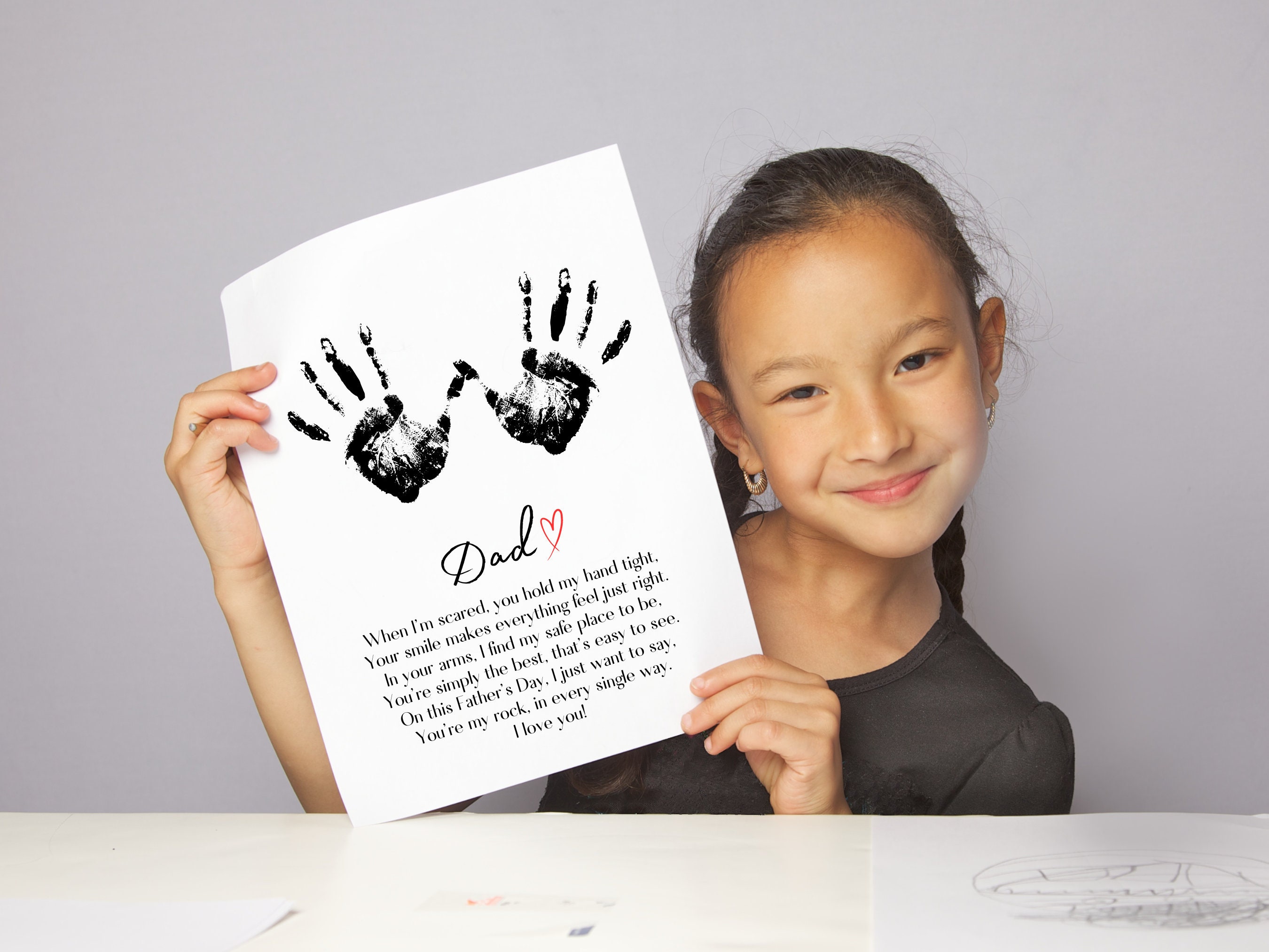 Father's Day Poem | Printable Gift | DIY Handprint Craft for Kids ...