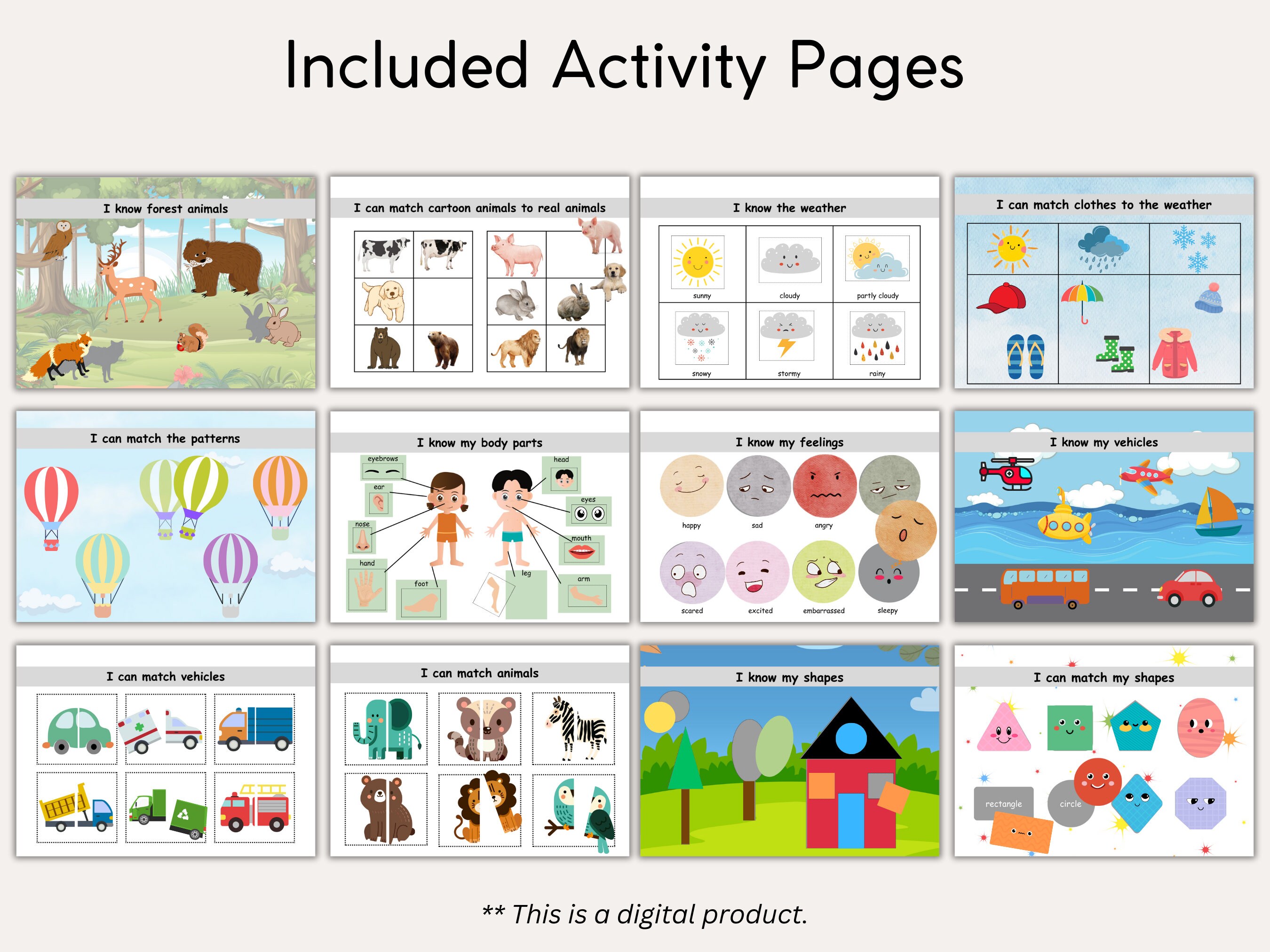 Toddler Busy Book Printable Montessori Learning Quiet Book Toddler ...