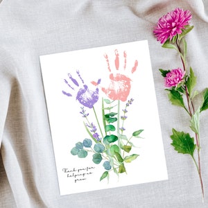 Mother's Day Handprint Art | Printable Gift | DIY Handprint Craft for ...