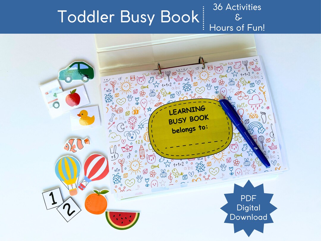 Toddler Busy Book | Printable | Montessori Learning | Quiet Book ...
