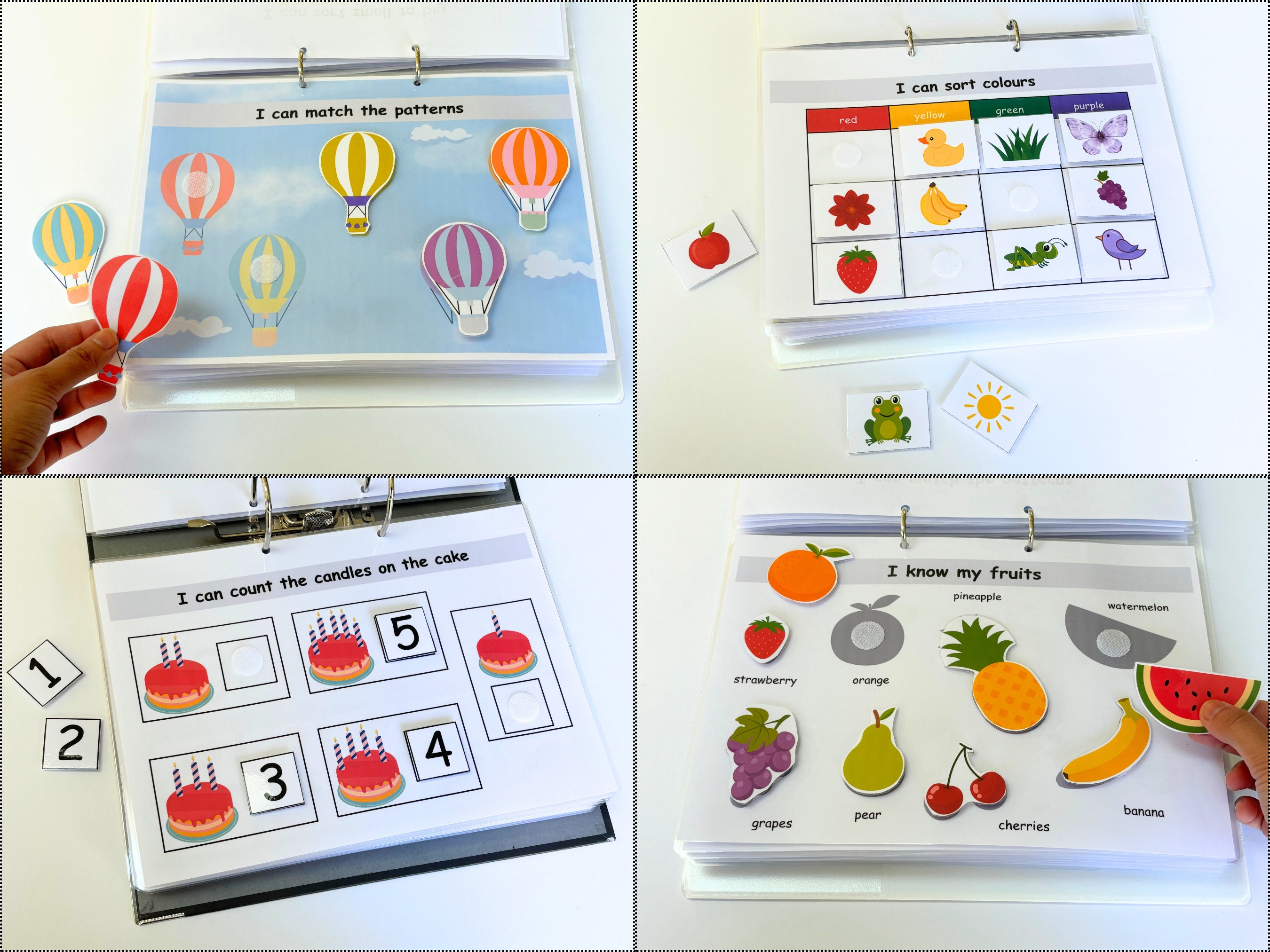 Toddler Busy Book Printable Montessori Learning Quiet Book Toddler ...