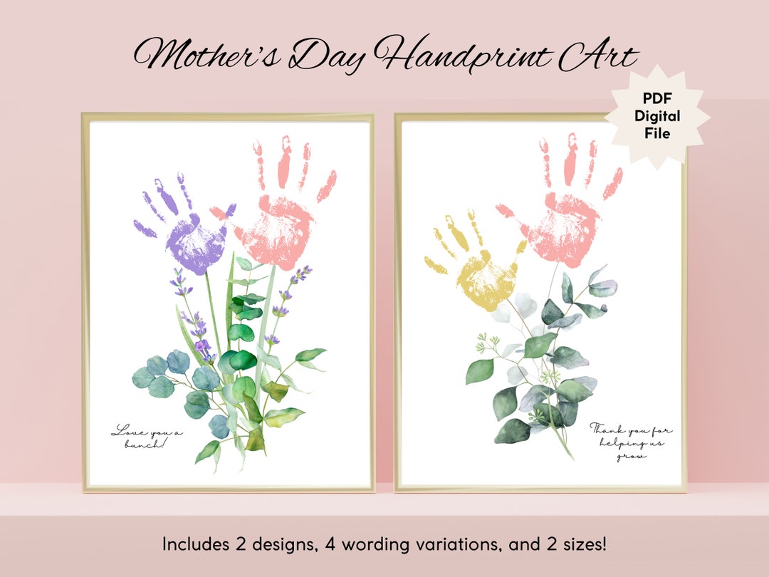 Mother's Day Handprint Art | Printable Gift | DIY Handprint Craft for ...