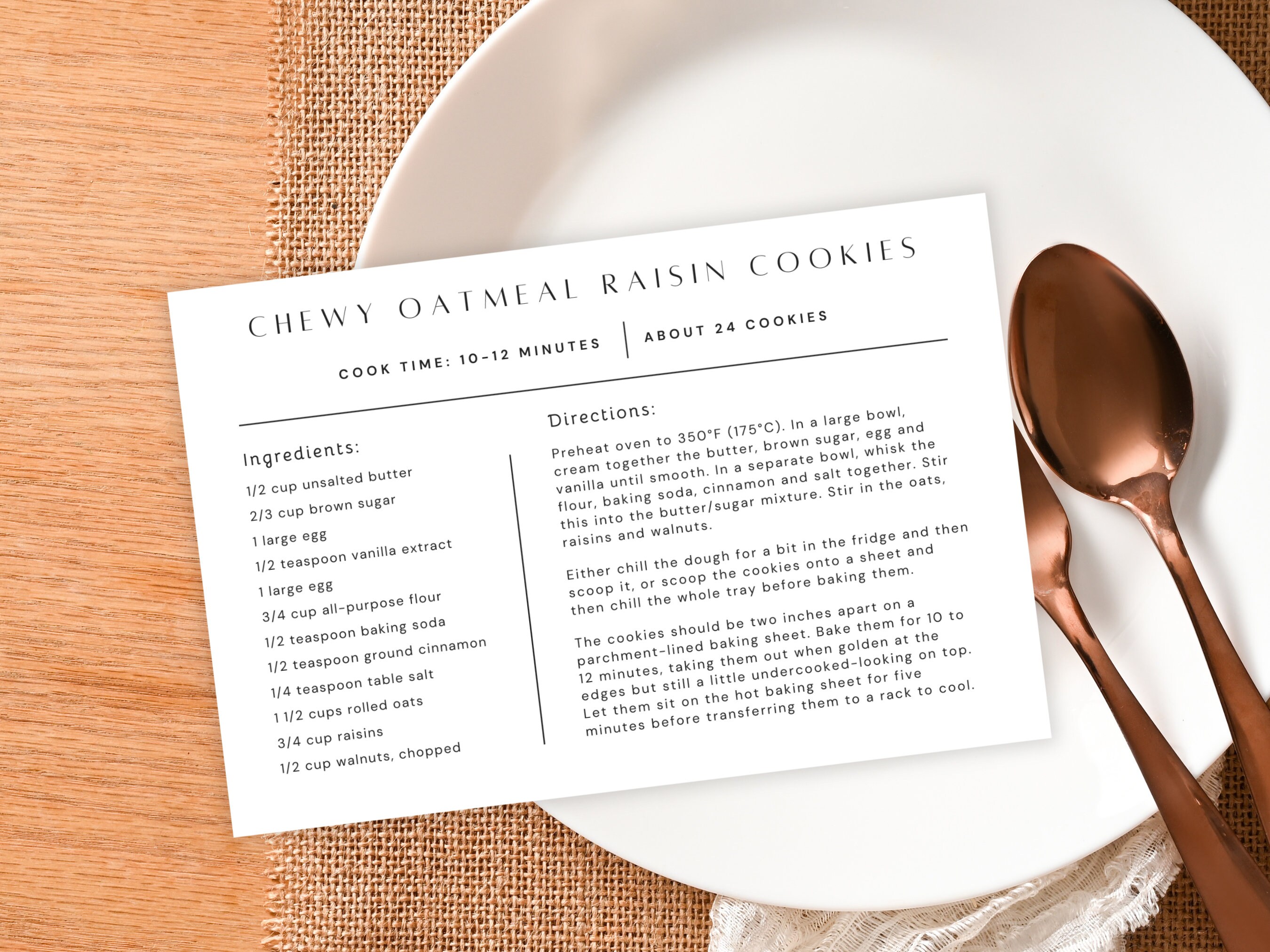 Editable Recipe Card Recipe Card Template DIY Recipe Card - Etsy