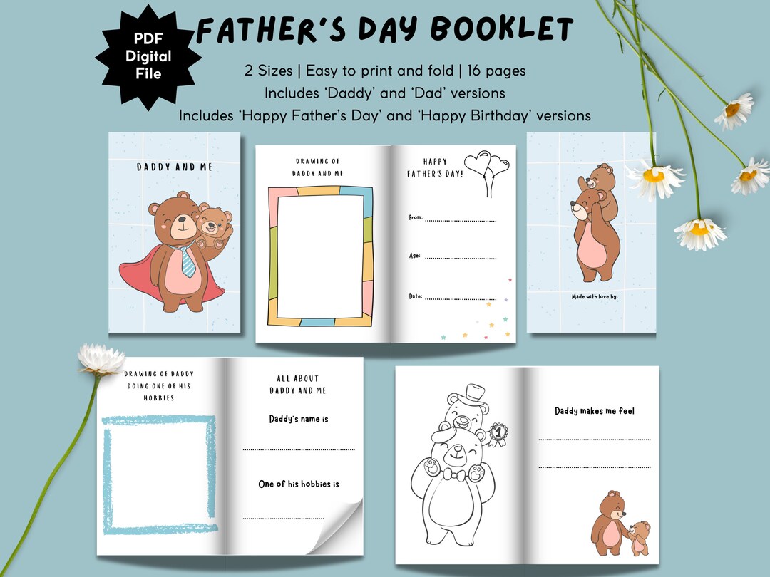 Father's Day DIY Book | Gift for Dad From Kids | Dad's Birthday Gift ...