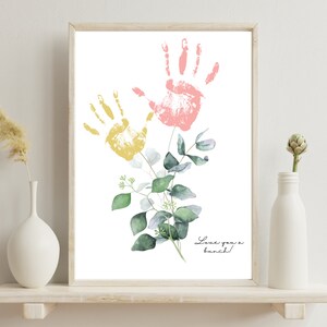 Mother's Day Handprint Art | Printable Gift | DIY Handprint Craft for ...