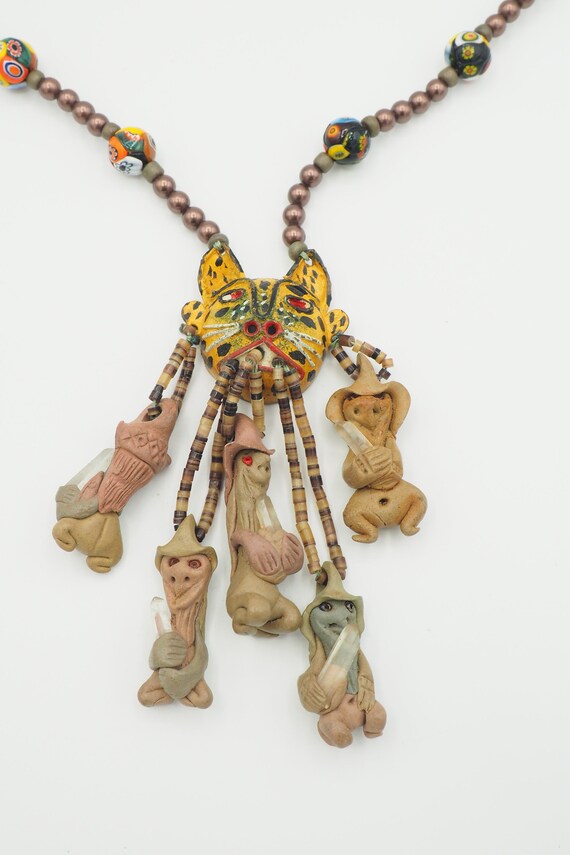 UNUSUAL RARE CLAY ARTISAN HAND PAINTED ANIMALS LOT OF… - Gem