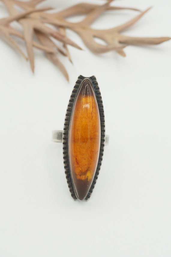 Vintage ussr ring amber - Gem