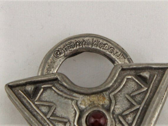 Vintage Ivar Hyden Modernist cast metal Ethnic gemsto… - Gem