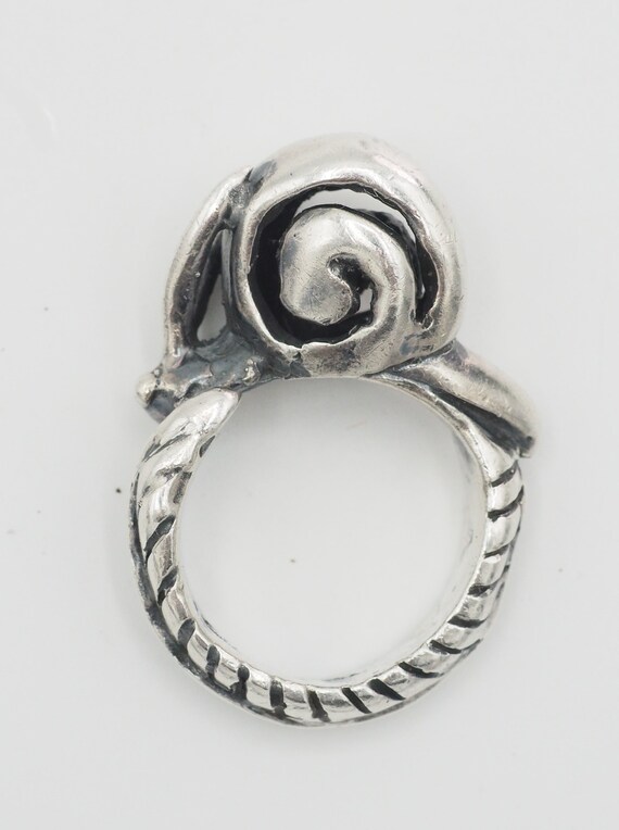 Vintage Emilia Castillo Sterling Silver Snail Ring: B… - Gem