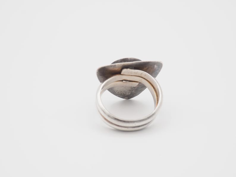 Vintage Amethyst Sterling Silver Ring: Geometric Art Studio Design ...