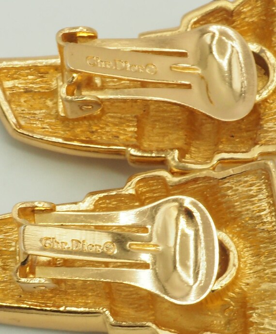 Rare Vintage Christian Dior Paris Art Deco gold tone … - Gem