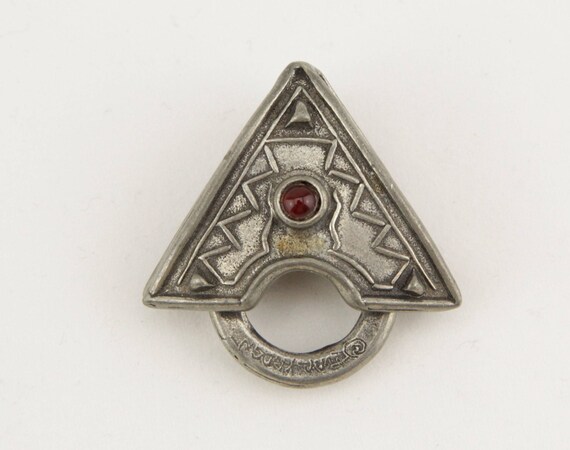 Vintage Ivar Hyden Modernist cast metal Ethnic gemsto… - Gem