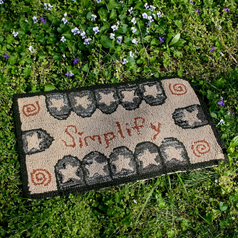 Primitive Hooked Rug - Etsy