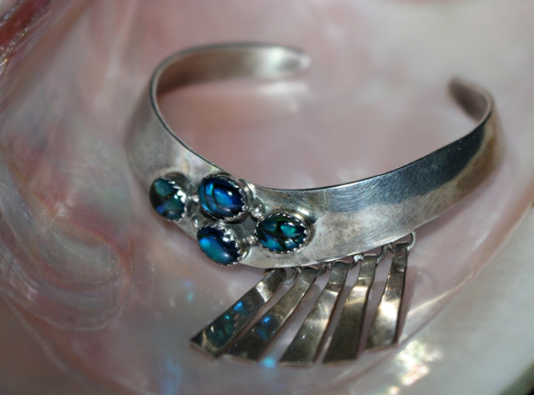 925 Abalone Shell Cuff Bracelet / Abalone Sterling Silver Bracelet ...