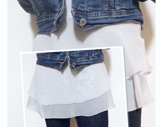 Chiffon Trim Top Extender, Tank Extender, White Shirt Extender - Etsy