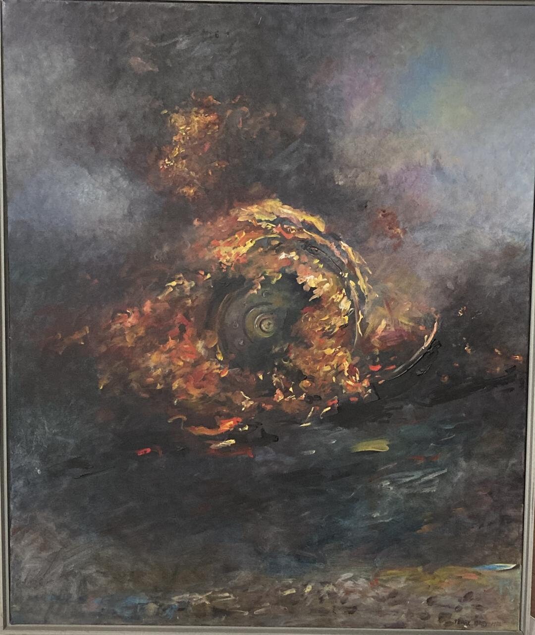 Original Oil on Canvas Painting by Jerry Grey Depicting Gulf War Image ...