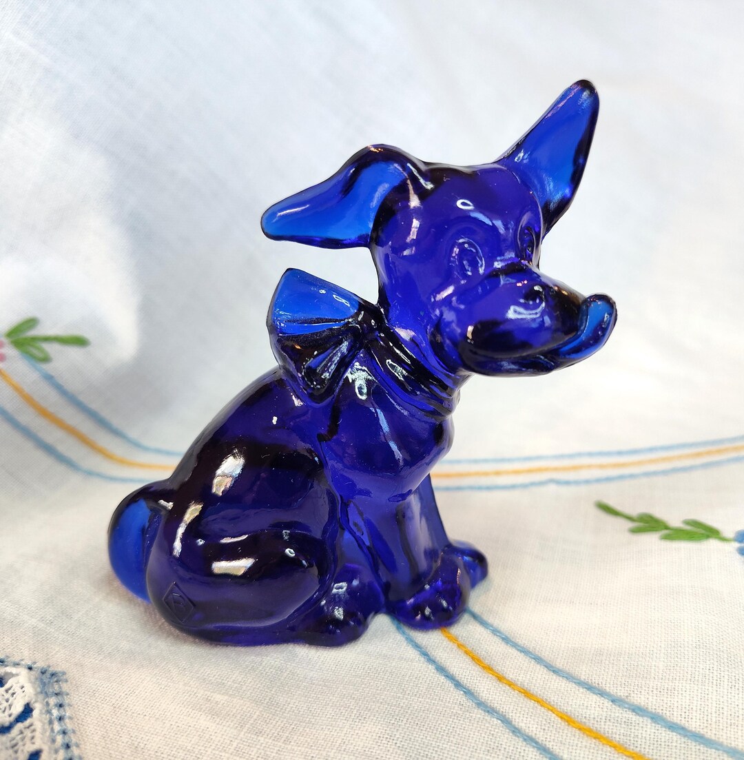 Boyd Parlour Pup BILL Glass Dog Cobalt Blue 1983-1988 - Etsy