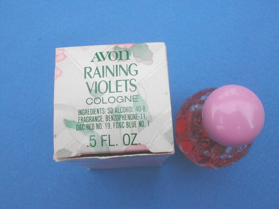 Avon RAINING VIOLETS Cologne and Box - Gem