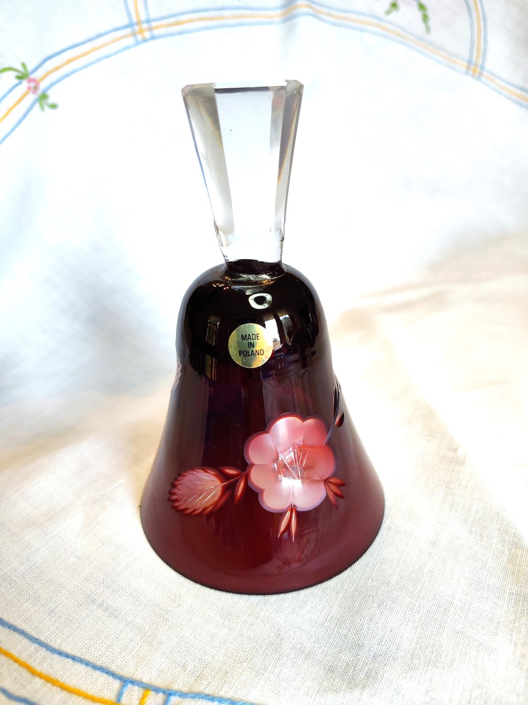 Beautiful Dark Red Polish Bell, Cut Back or Cased - Etsy
