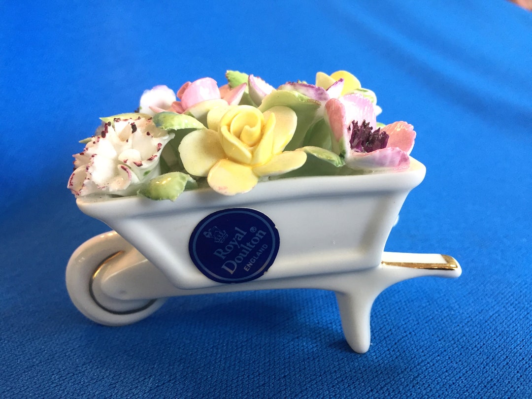 Royal Doulton Wheelbarrow of Bone China Flowers - Etsy