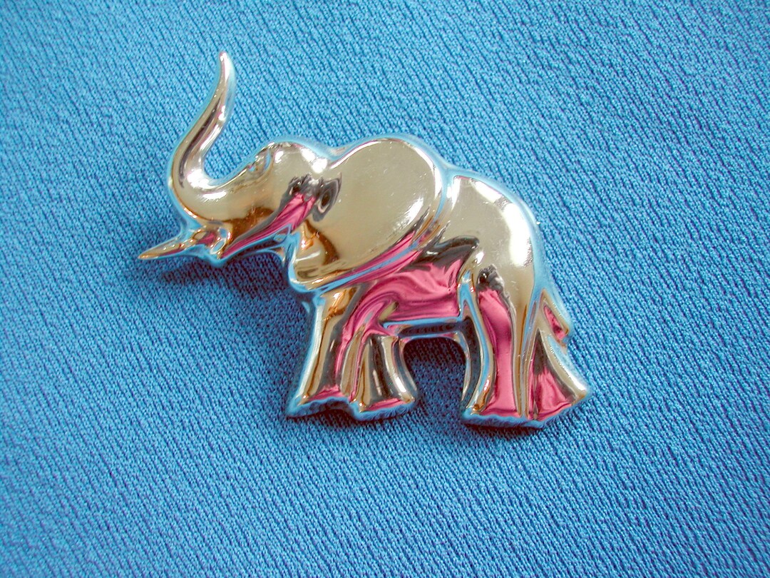 Large Puffy Sterling Elephant Pin, Mexico - Etsy