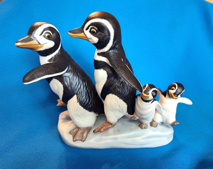 Penguin Family Conga Line, Franklin Mint 1989, WALK THIS WAY - Etsy