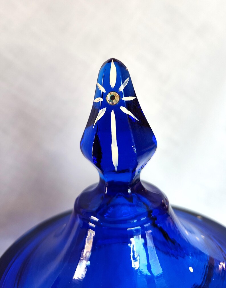 Fenton Cobalt Blue Nativity Candy Jar BIRTH OF A SAVIOR - Etsy