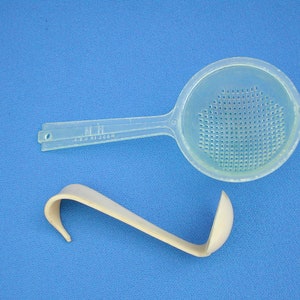 Plastic Strainer and Cream Dipper, Vintage - Etsy