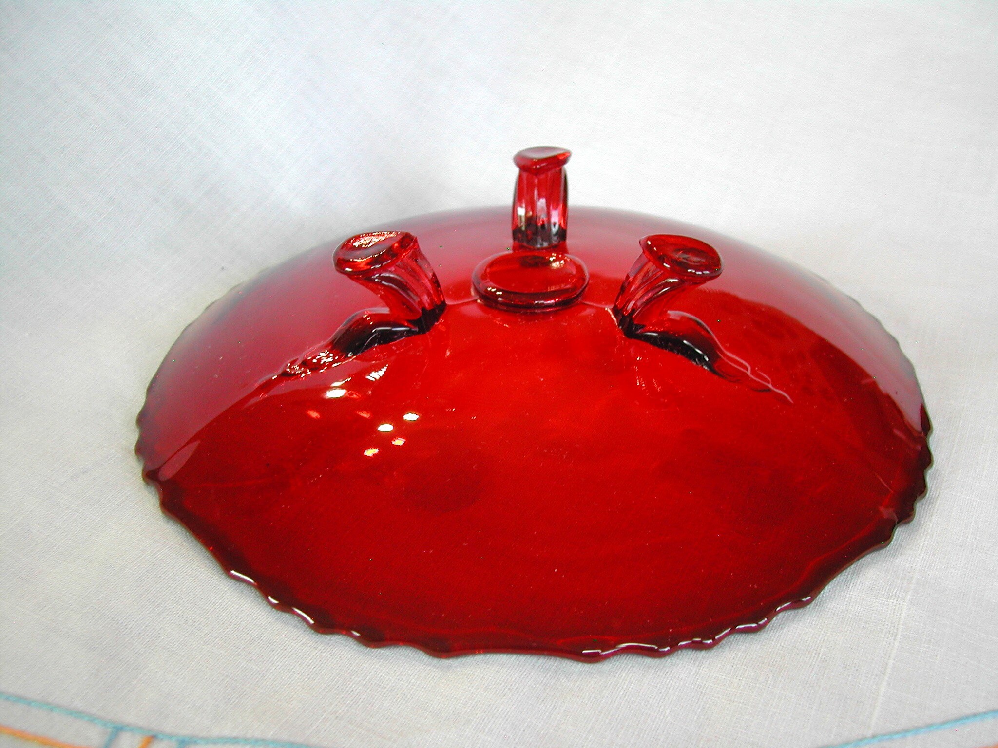 Viking Ruby Red Glass Three Footed Candy or Cookie Dish - Etsy