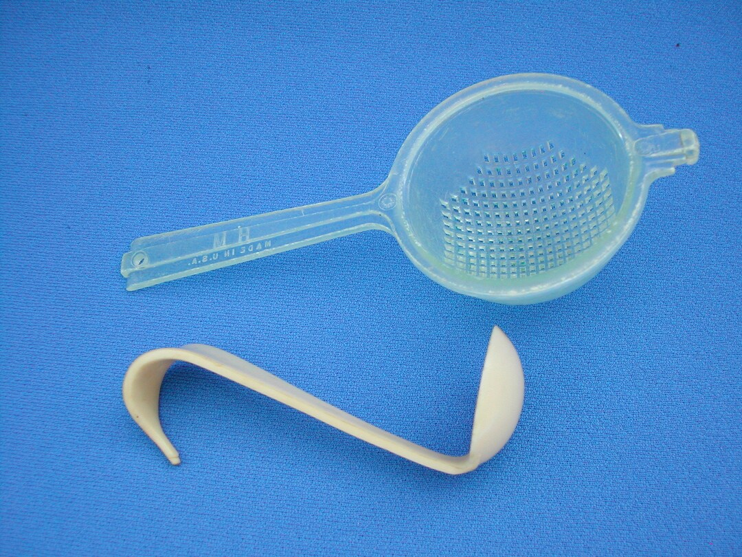 Plastic Strainer and Cream Dipper, Vintage - Etsy